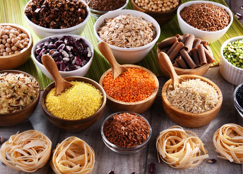 Composition with Different Kinds of Dry Food Products Stock Image ...