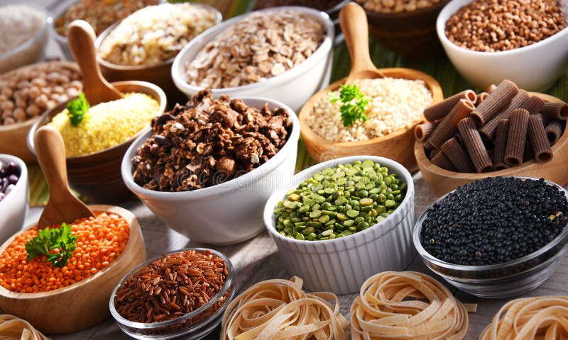 Composition with Different Kinds of Dry Food Products Stock Image ...