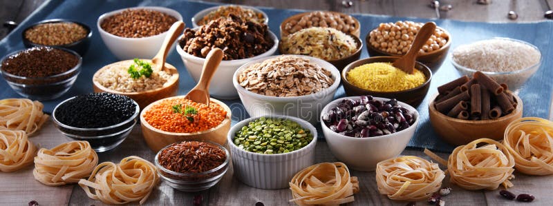 Composition with Different Kinds of Dry Food Products Stock Image ...