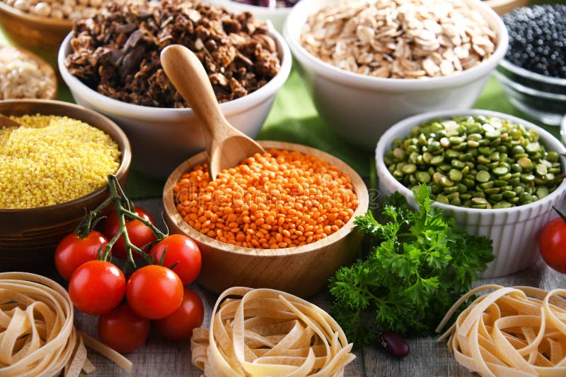 Composition with Different Kinds of Dry Food Products Stock Image ...
