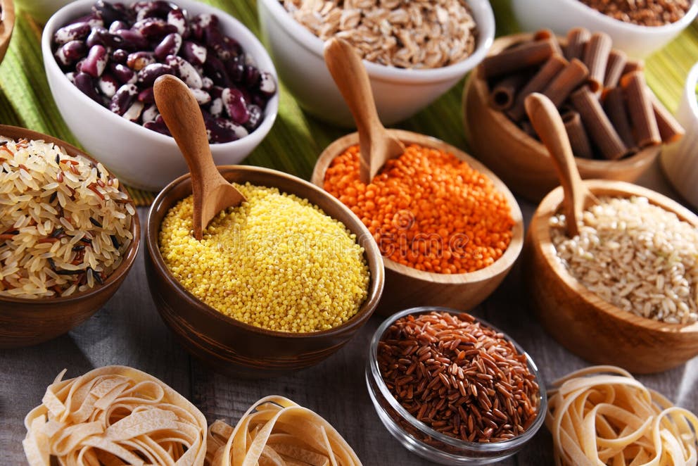 Composition with Different Kinds of Dry Food Products Stock Image ...