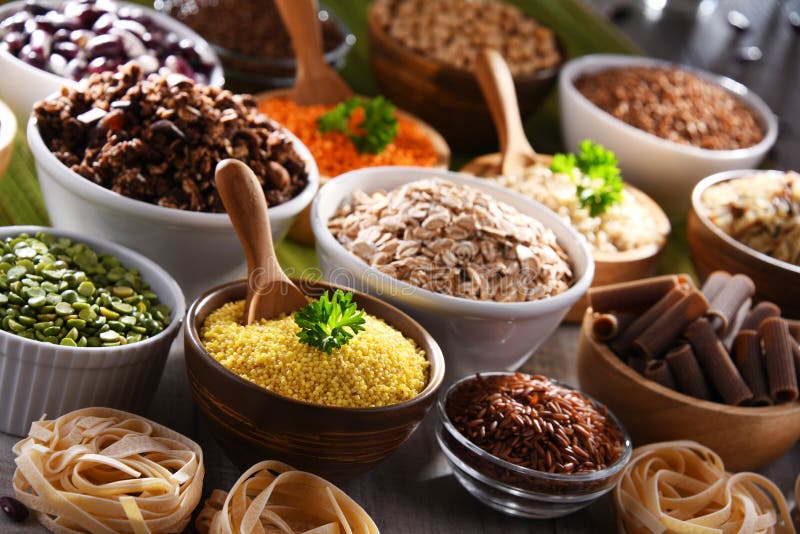 Composition with Different Kinds of Dry Food Products Stock Image ...