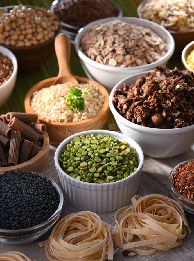 Composition with Different Kinds of Dry Food Products Stock Image ...