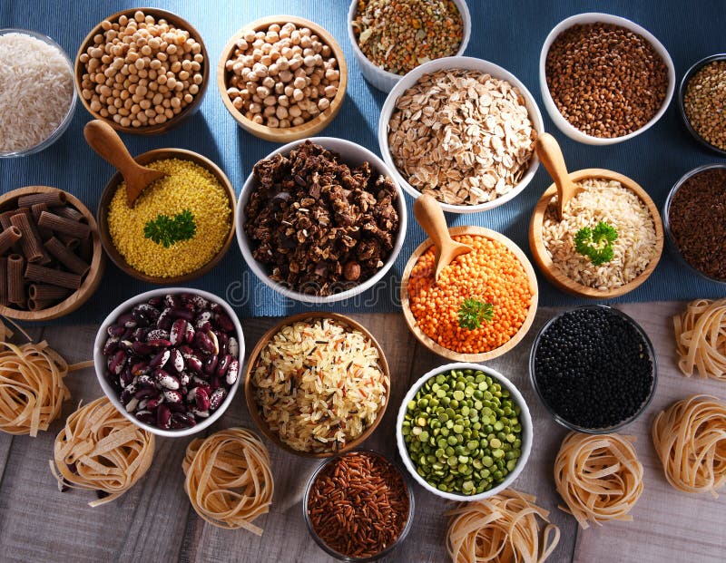 Composition with Different Kinds of Dry Food Products Stock Image ...