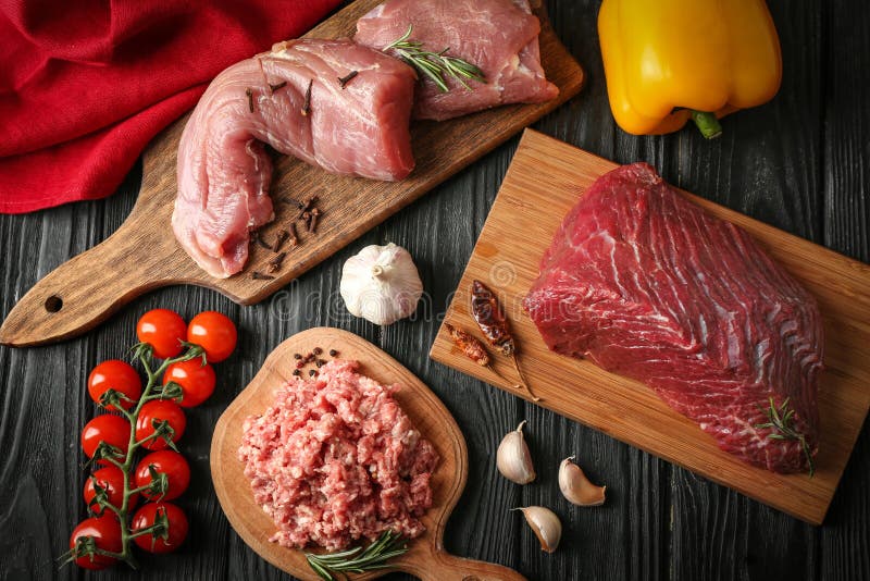 A Composition of Different Sorts of Sausages Stock Photo - Image of ...