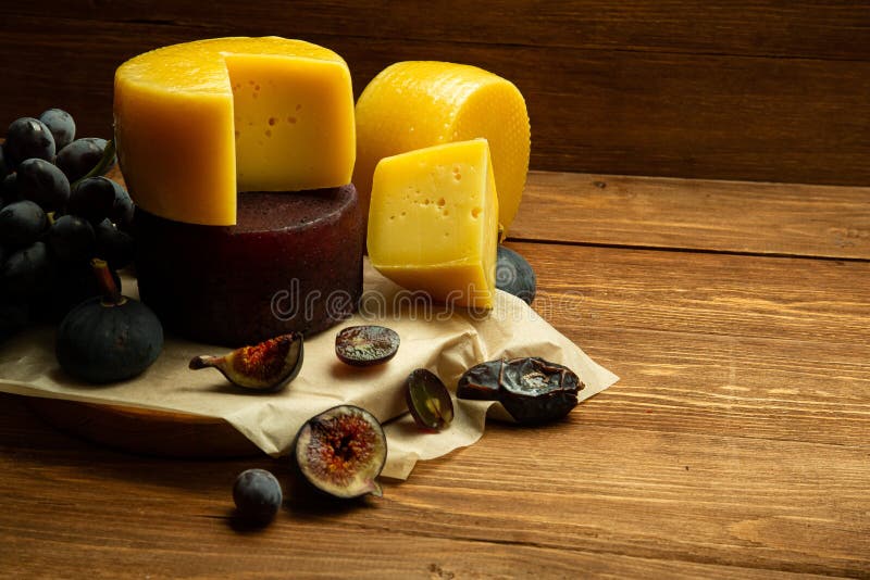 Composition of Different Types of Sliced Cheese: Hard, Mature, Cheese ...