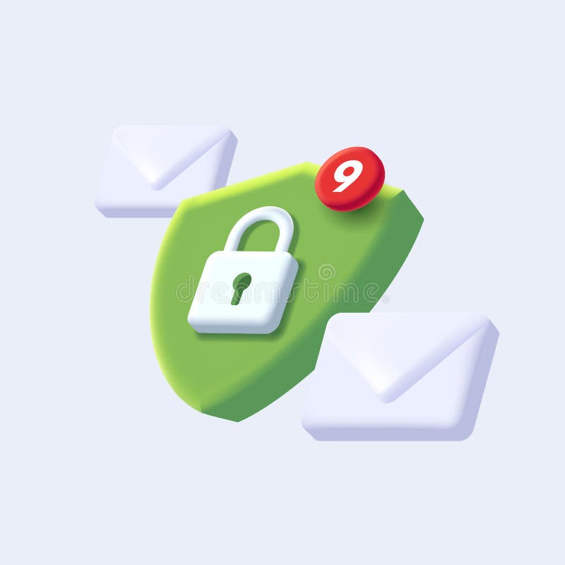 Composition of Digital Icons of Green Security Shield with Padlock and ...