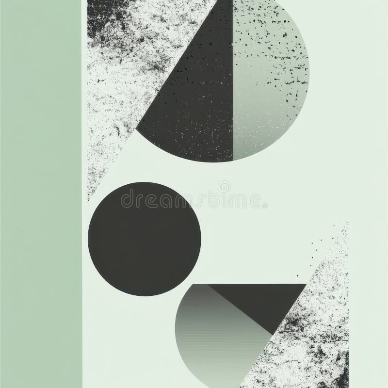 Abstract Geometric Art Featuring Contrasting Shapes and Textures in ...