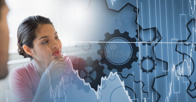 Composition of Diverse Business Team in Meeting Over Interface with ...