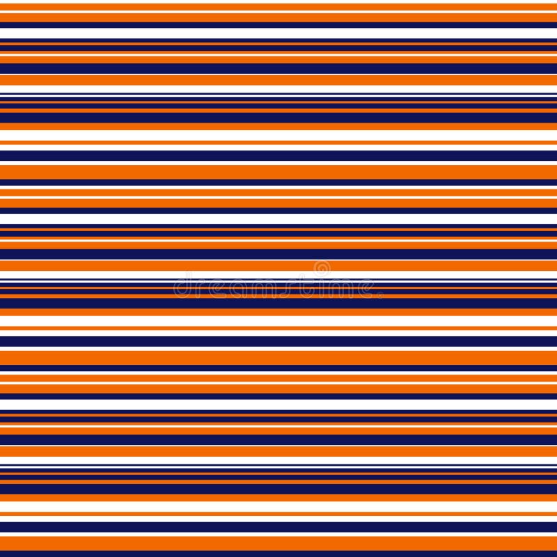 Orange and Navy Stripes Seamless Pattern Stock Vector - Illustration of ...
