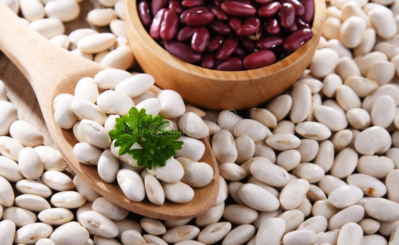 Composition with Dried Beans on the Table Stock Image - Image of table ...