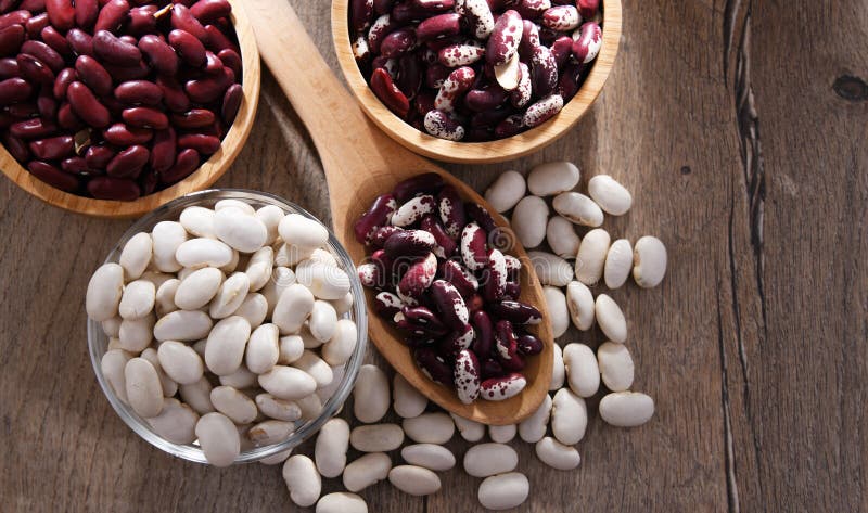 Composition with Dried Beans on the Table Stock Photo - Image of seed ...