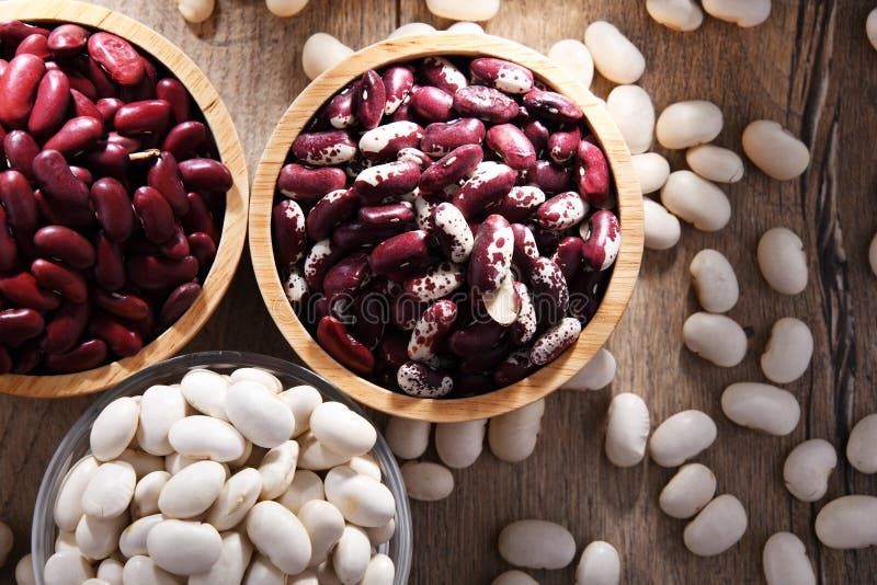 Composition with Dried Beans on the Table Stock Image - Image of ...