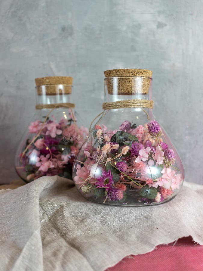 Composition with Dried Flowers for Interior Decoration Stock Image ...