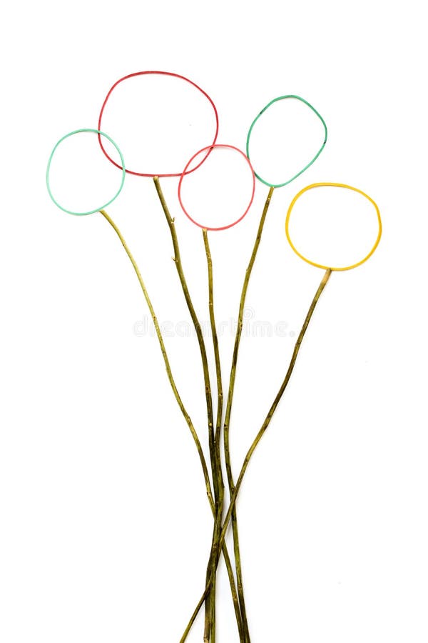 The Composition of Dry Sticks and Rubber Bands Stock Photo - Image of ...