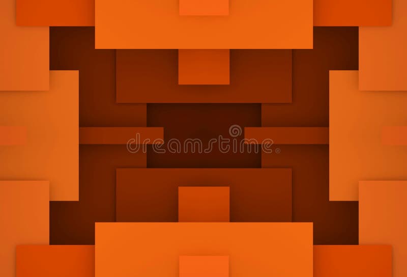 Composition of Dynamic Orange Rectangular Shapes Arranged One Above the ...