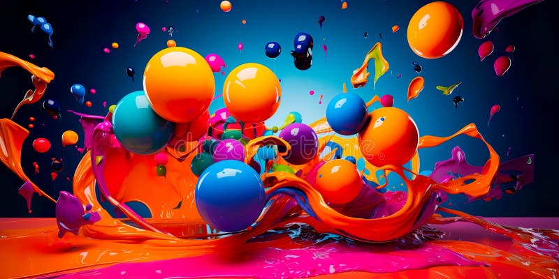 Composition with Dynamic Shapes and Bold Contrasts. Stock Illustration ...