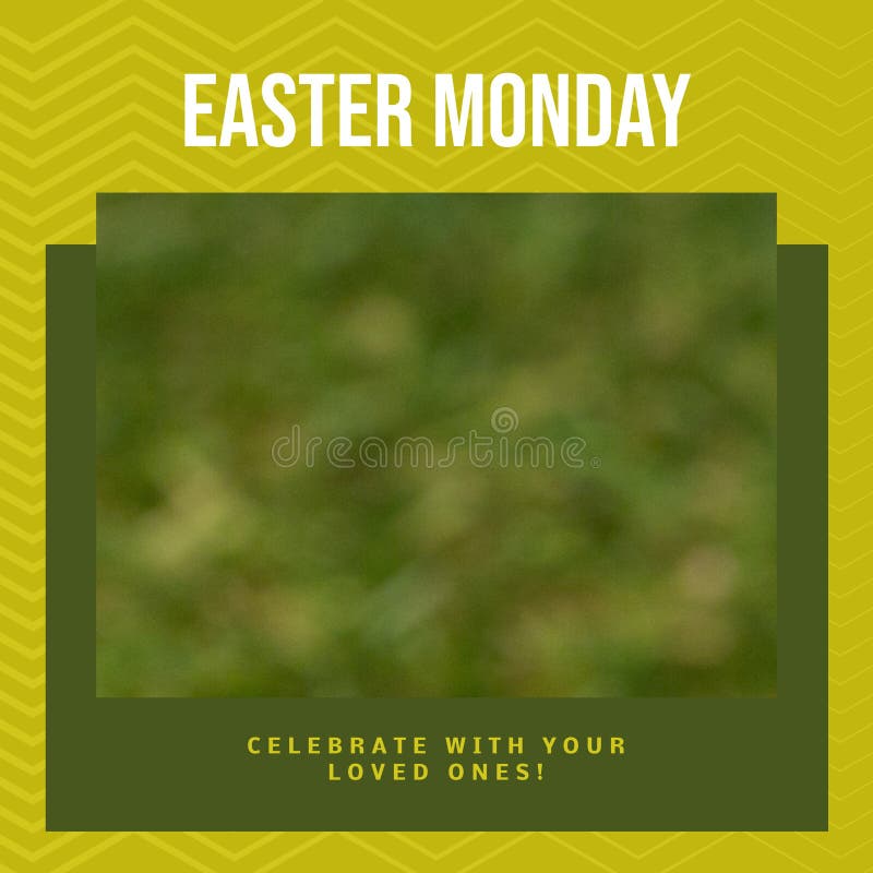 Composition of Easter Monday Text and Copy Space on Green Background ...