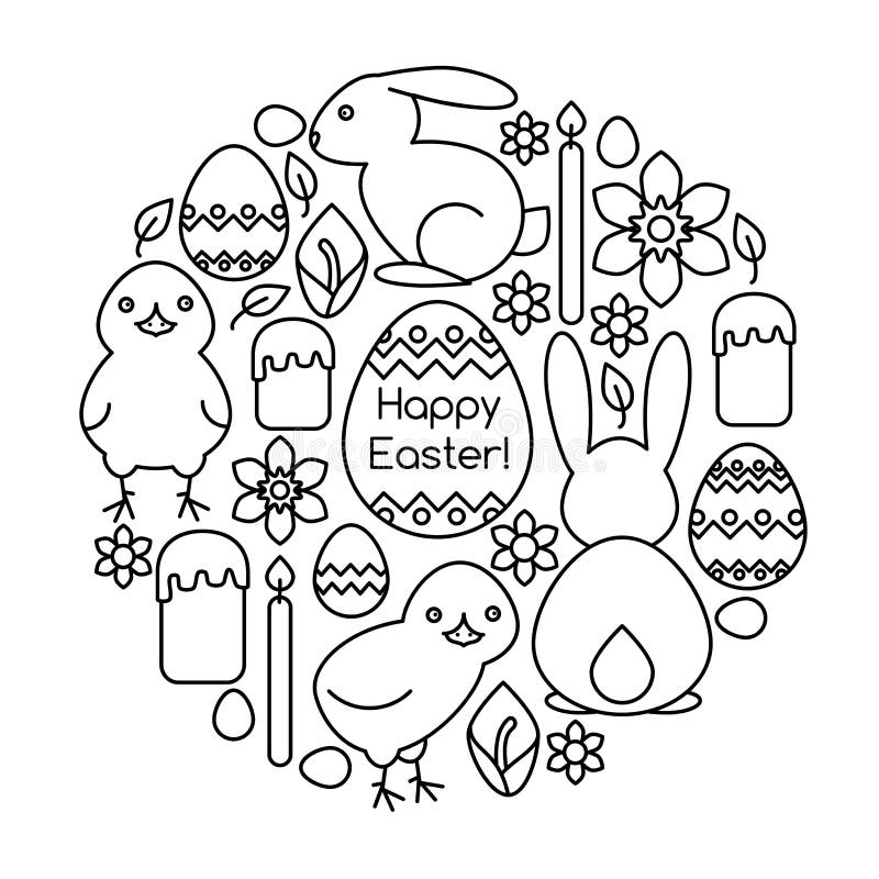Easter Symbols stock illustration. Illustration of look - 626633