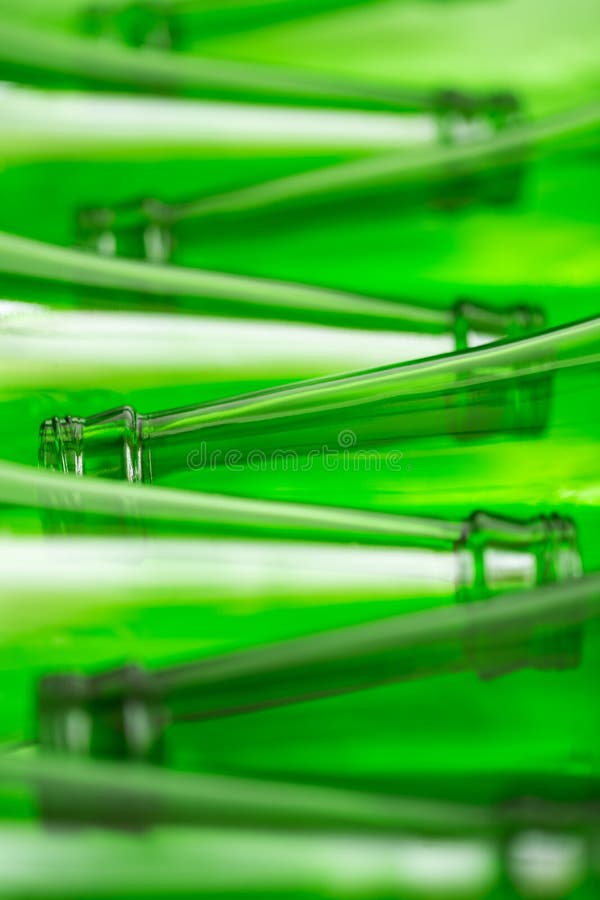 Composition of the Eight Green Beer Bottles Stock Photo - Image of ...