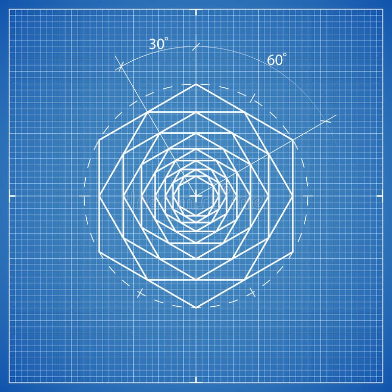 Composition En Hexahedron De Dessin Illustration de Vecteur ...