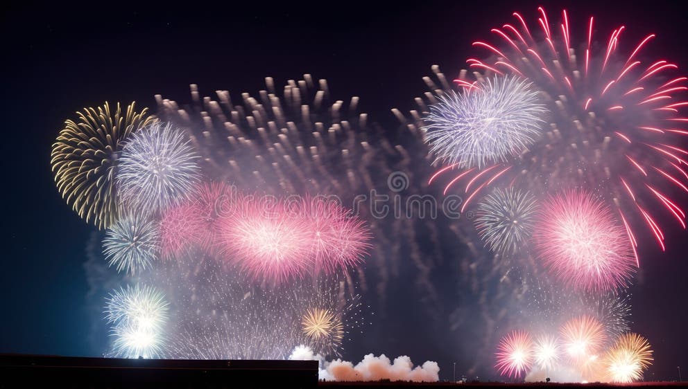 A Composition of an Enchantingly Whimsical Display of Fireworks AI ...