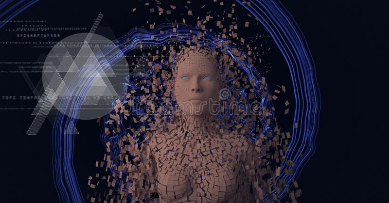 Composition of Exploding Human Body Formed with Particles and Scopes ...