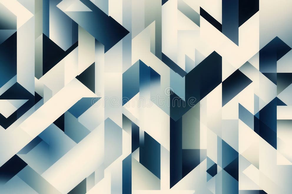 Structured Geometric Design in Navy Blue, Gray, and White Representing ...