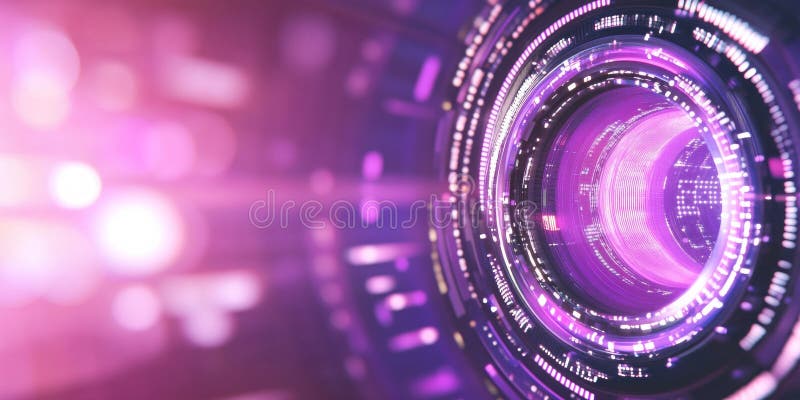 Dynamic Tech Banner Showcasing Vibrant Deep Purple and Violet Colors ...