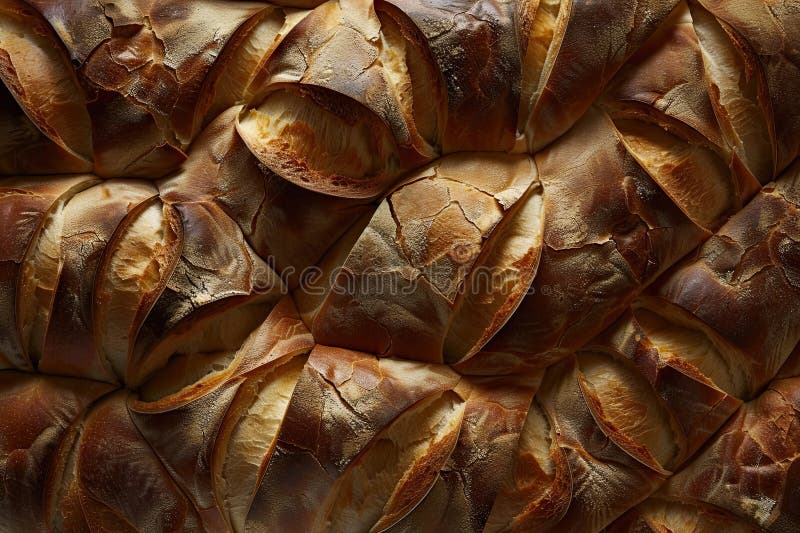 Artistic Close-Up of Freshly Baked Bread Loaves Against a Dark ...
