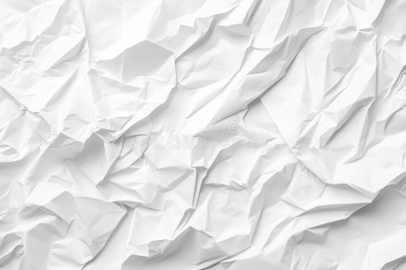 A Detailed View of Clean, White Crumpled Paper Texture Showcasing Its ...