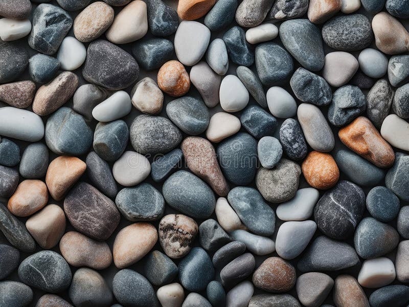 Collection Smooth Pebbles Showcasing Variety Colors Textures Natural ...