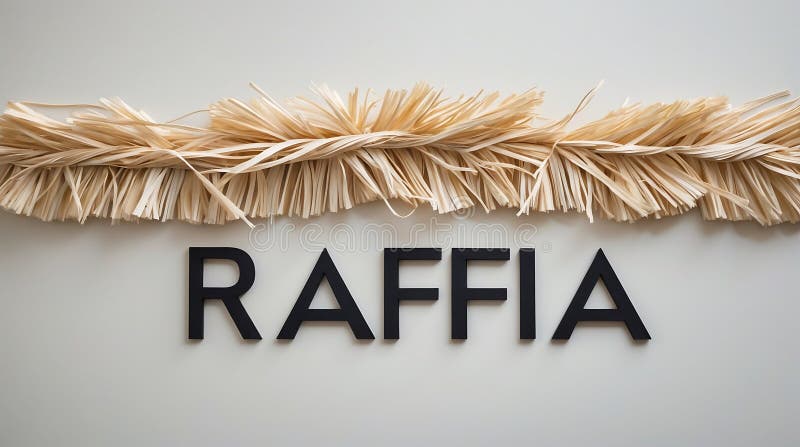 Frayed Raffia Displayed Prominently Against a Neutral Backdrop for ...