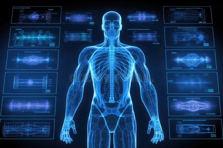 Person on a Computer Screen Displaying Real-time Data and Visuals ...