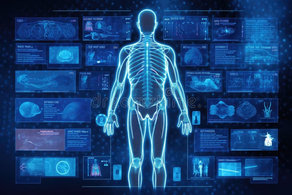 Person on a Computer Screen Displaying Real-time Data and Visuals ...