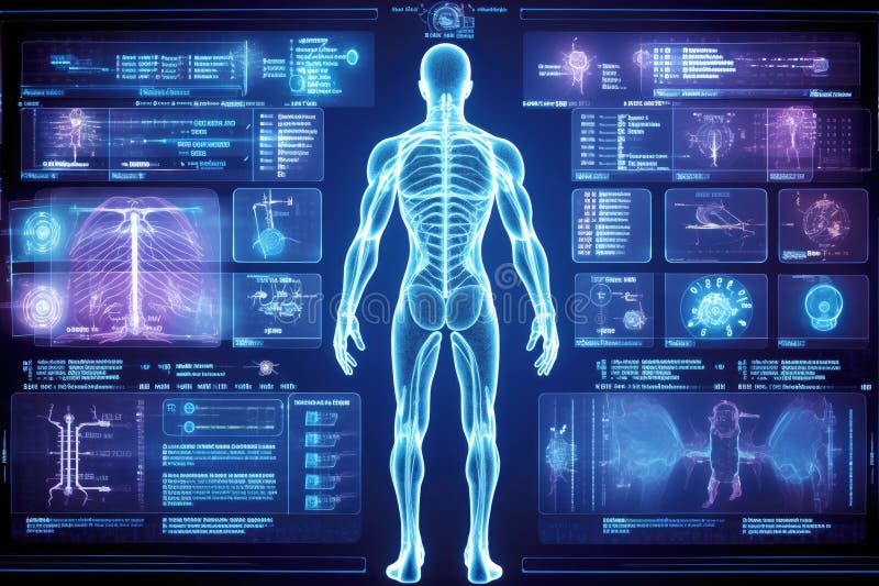 Person on a Computer Screen Displaying Real-time Data and Visuals ...