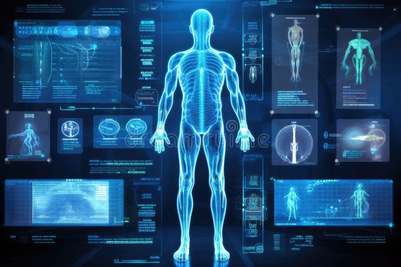 Person on a Computer Screen Displaying Real-time Data and Visuals ...