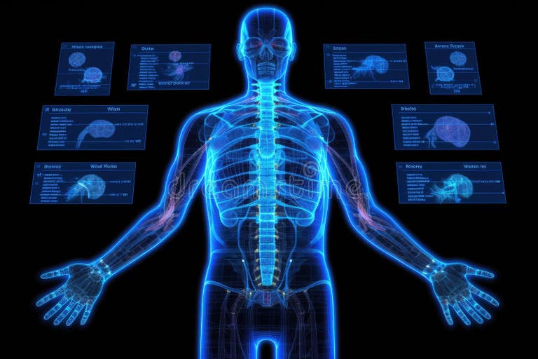 Person on a Computer Screen Displaying Real-time Data and Visuals ...