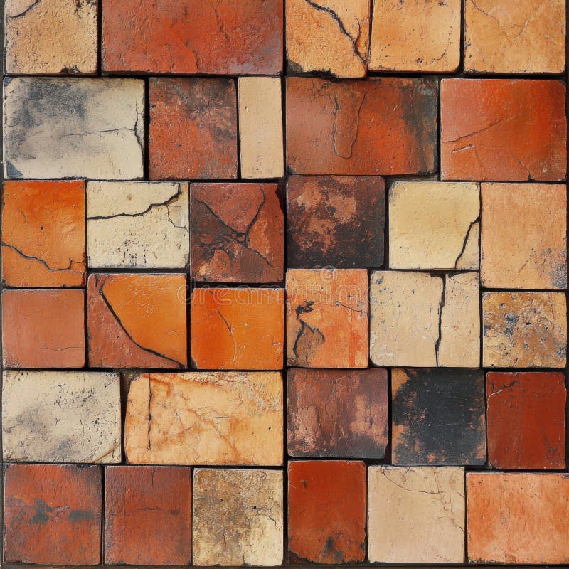 Unique Raw Brick Pattern Showcasing Earthy Tones and Textures Ideal for ...