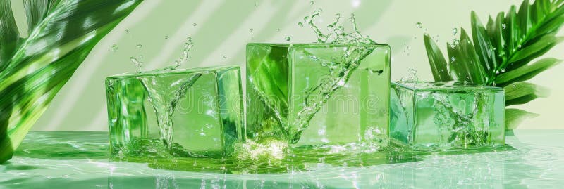 The Composition Features Tiny Natural Melting 3D Items Positioned ...