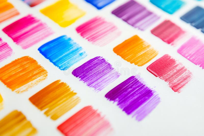 Colorful Paint Swatches Arranged Grid Pattern Stock Photos - Free ...