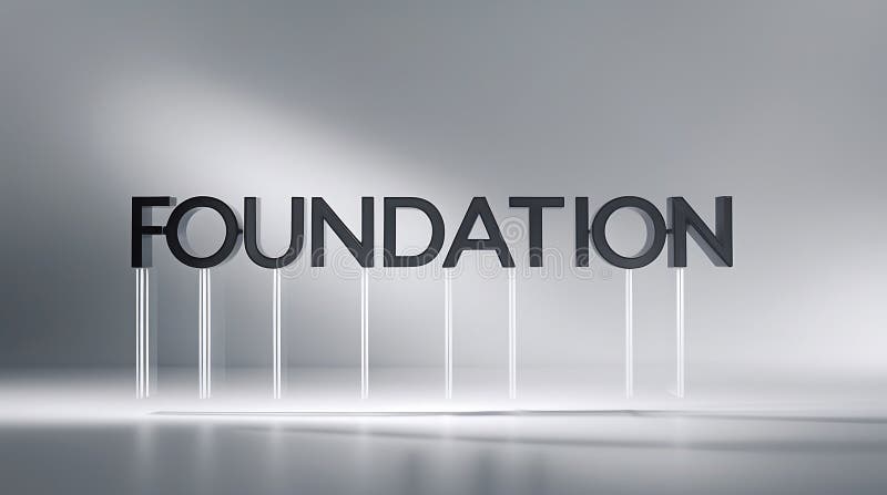 Creative Foundation Display in Modern Design with Clear Background ...