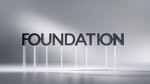 Creative Foundation Display in Modern Design with Clear Background ...