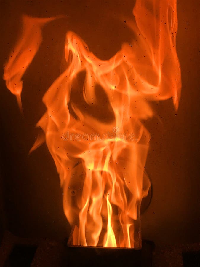 Composition with Flame in a Chimney Stock Image - Image of flame, fire ...