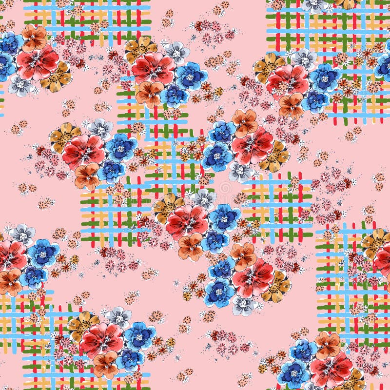 Pink Water Color Patch Distorted Irregular Colour Distribution ...