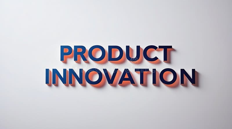 Text in Bold Letters Emphasizing Product Innovation on a Simple ...