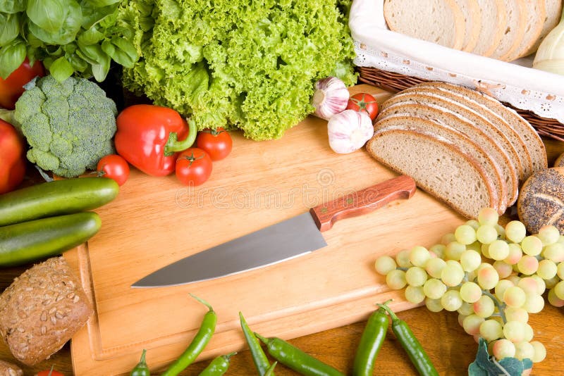 Composition of food stock image. Image of light, garlic - 9111063