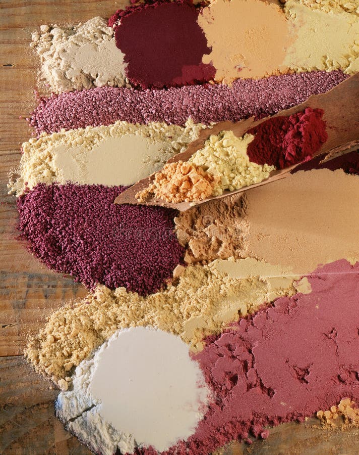 Composition of Food Coloring Powders Stock Photo - Image of painting ...
