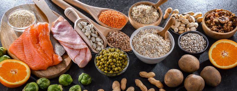 Composition with Food Products Rich in Thiamine or Vitamin B1 Stock ...