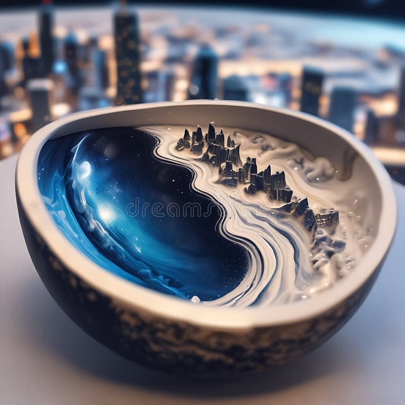 The Composition is in the Form of a Bowl, Inside Which There is a ...